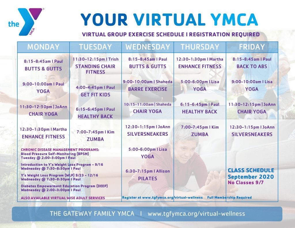 Your Virtual YMCA - September Program Session Begins | The Gateway ...