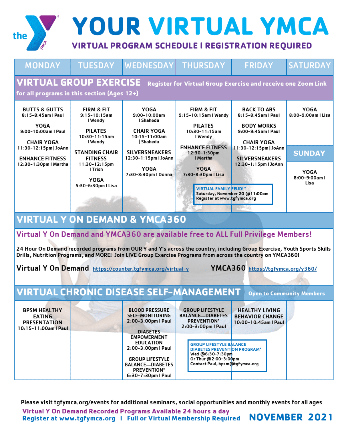 Fall 2 & November Program Session | The Gateway Family YMCA