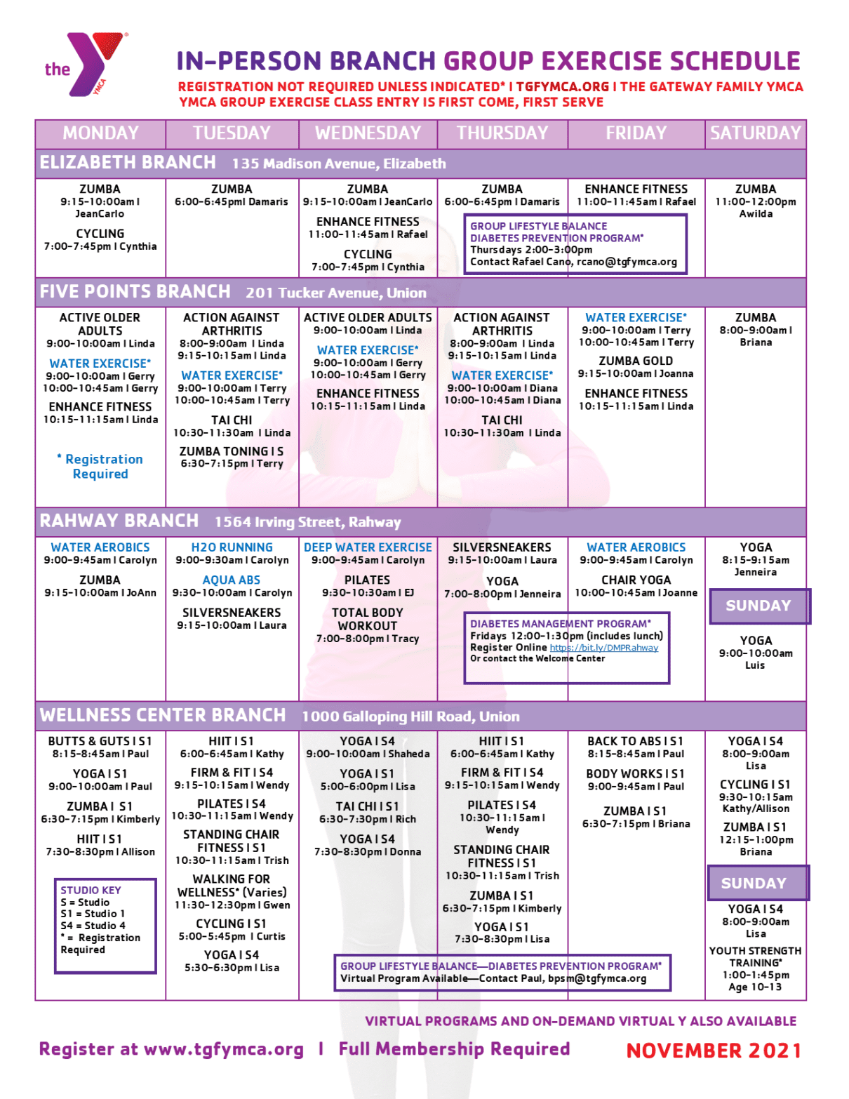 Fall 2 & November Program Session | The Gateway Family YMCA