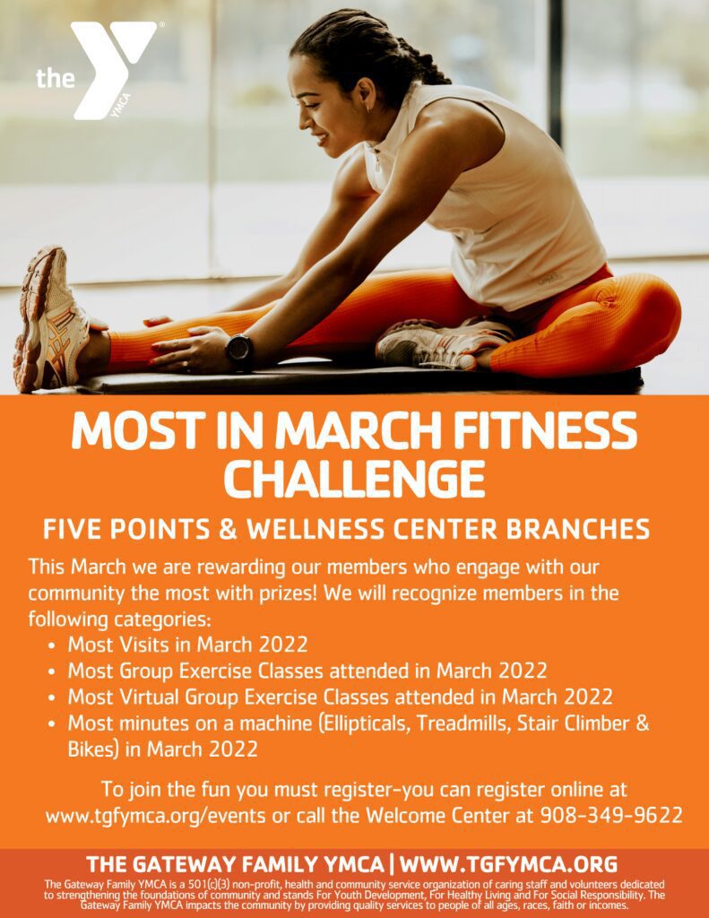 Most In March Fitness Challenge | The Gateway Family YMCA