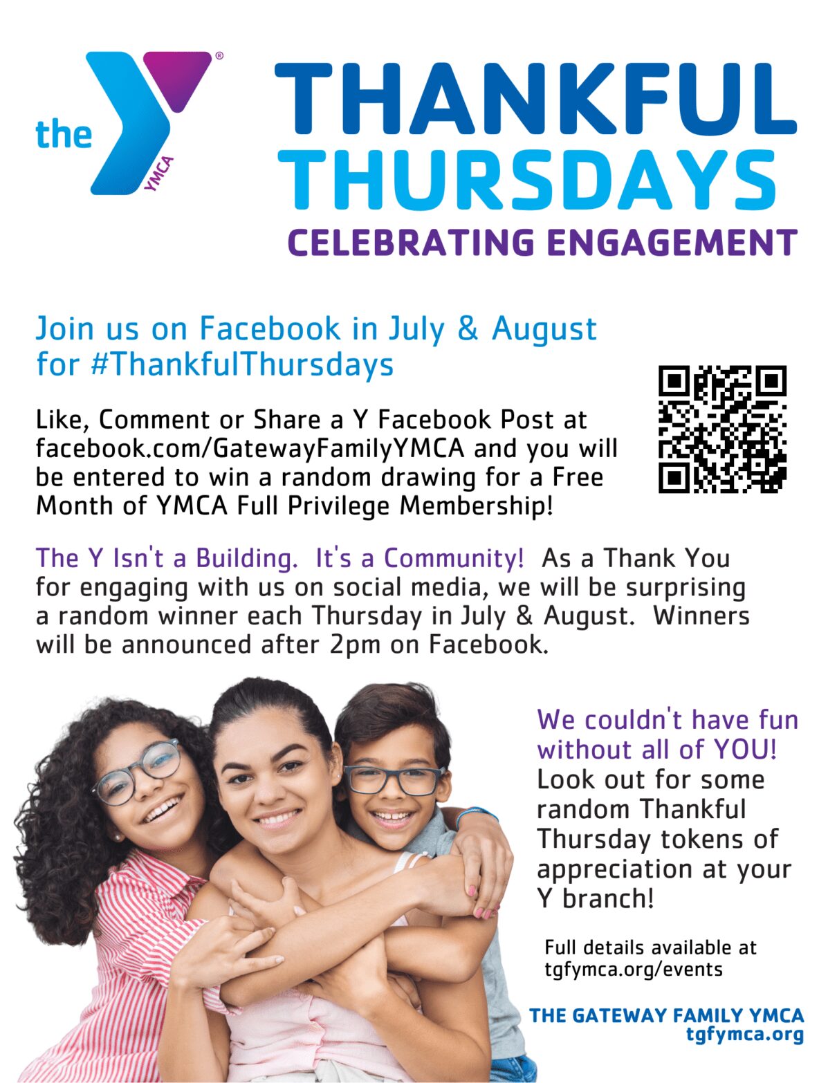 Thankful Thursdays (July & August) | The Gateway Family YMCA