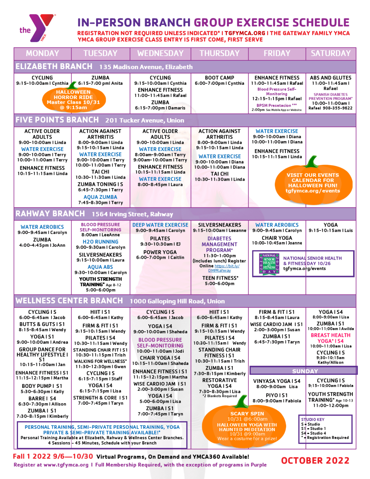Fall 1 2022 Program Session 9/6-10/30 | The Gateway Family YMCA