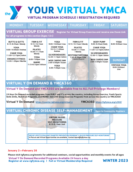 Winter 2023 Program Session 1/2 - 2/26 | The Gateway Family YMCA