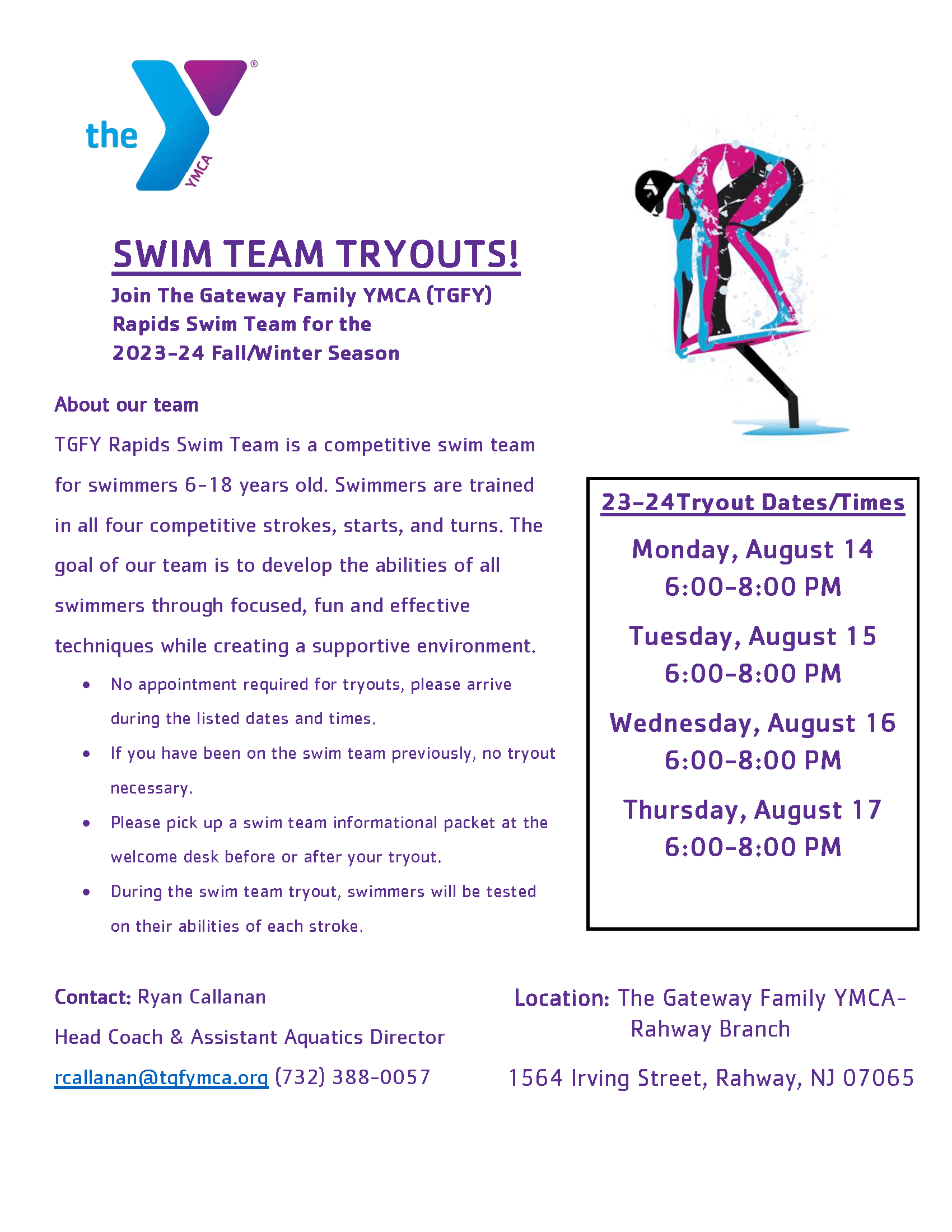 Swim Team Registration Begins | The Gateway Family YMCA