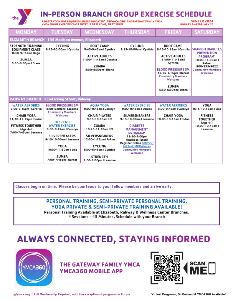 Winter 2024 Program Session 1/2-2/25 | The Gateway Family YMCA