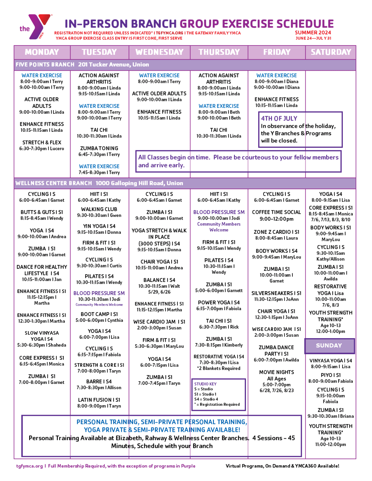 Summer 2024 Program Session 6/24-8/29 | The Gateway Family YMCA